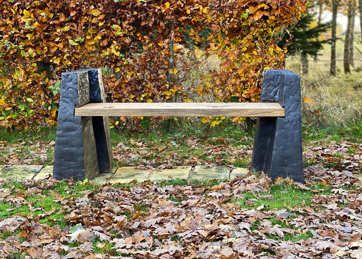 Sculpture benches stoneware high temperature clay ceramic garden art